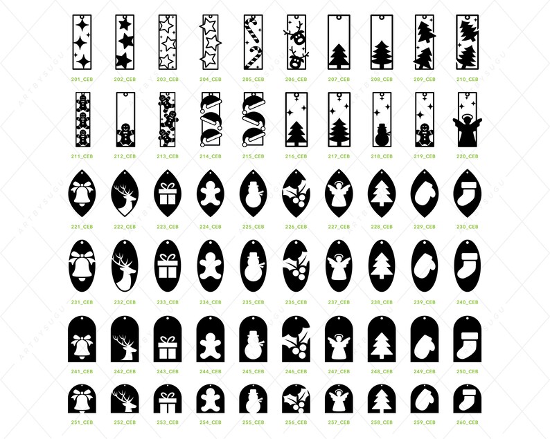 Christmas Earrings SVG Bundle, Winter Earring PNG Design (digital ...