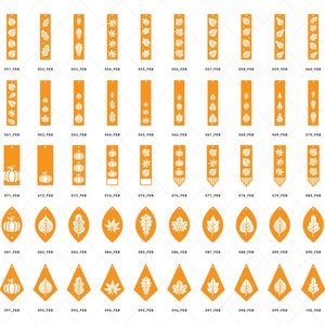 Fall Earrings SVG Bundle, Fall Leaf Earring SVG, Pumpkin Earring SVG ...