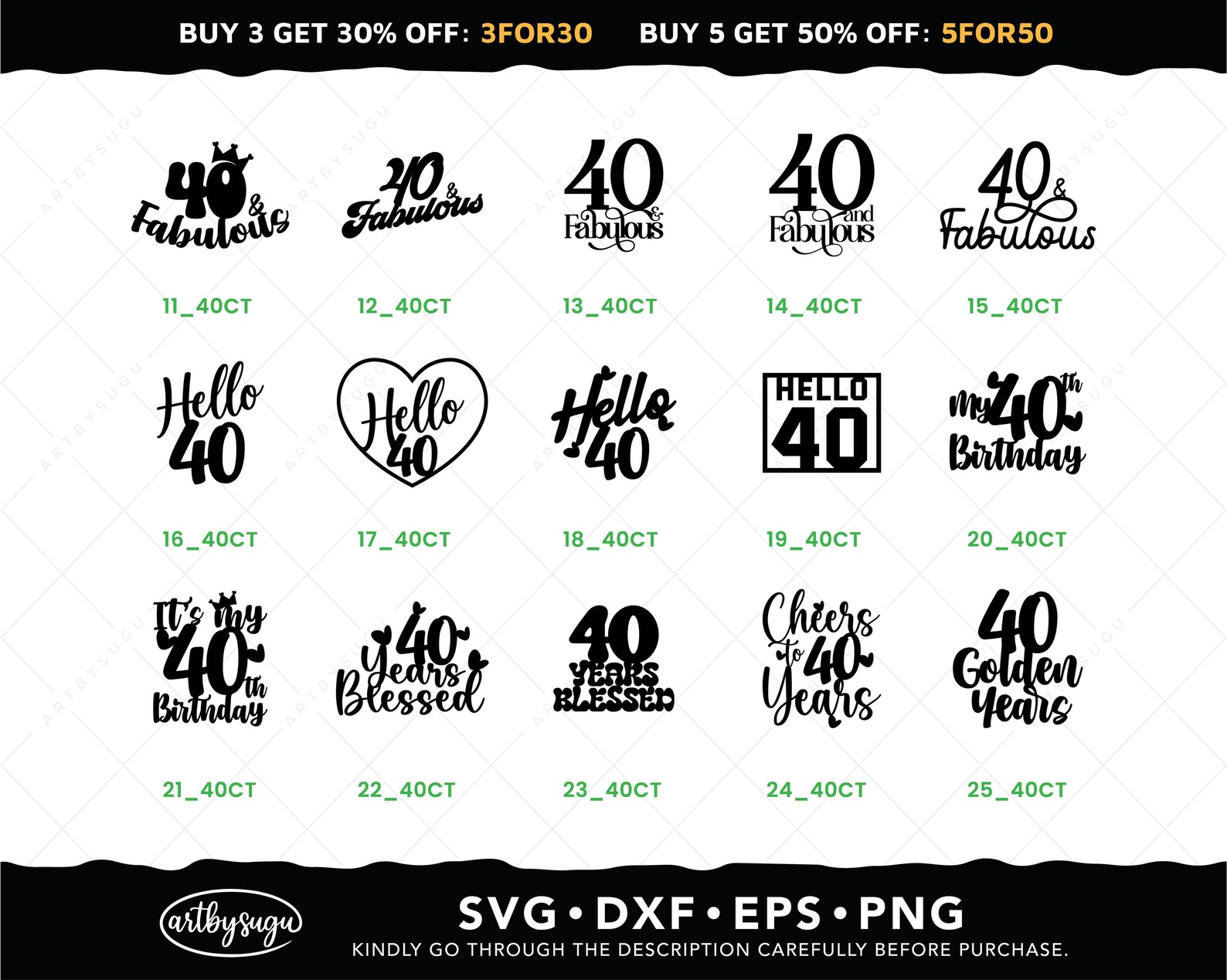 40th Birthday Cake Topper Svg Bundle, Cheers to 40 Years Png, 40 and ...