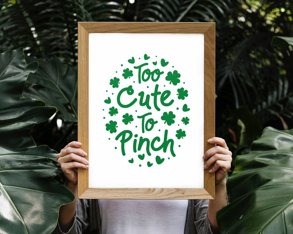 Too Cute to Pinch SVG St Patricks Day SVG Bundle | Etsy