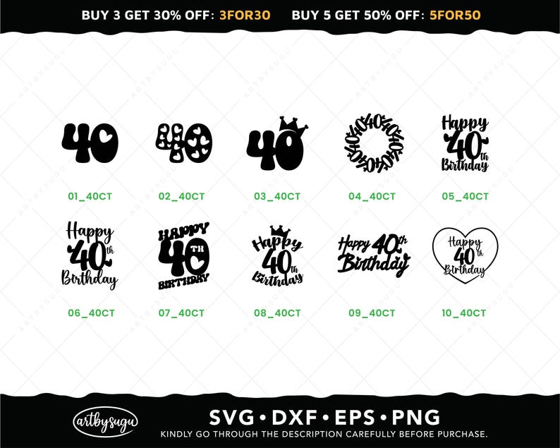 40th Birthday Cake Topper Svg Bundle, Cheers to 40 Years Png, 40 and ...