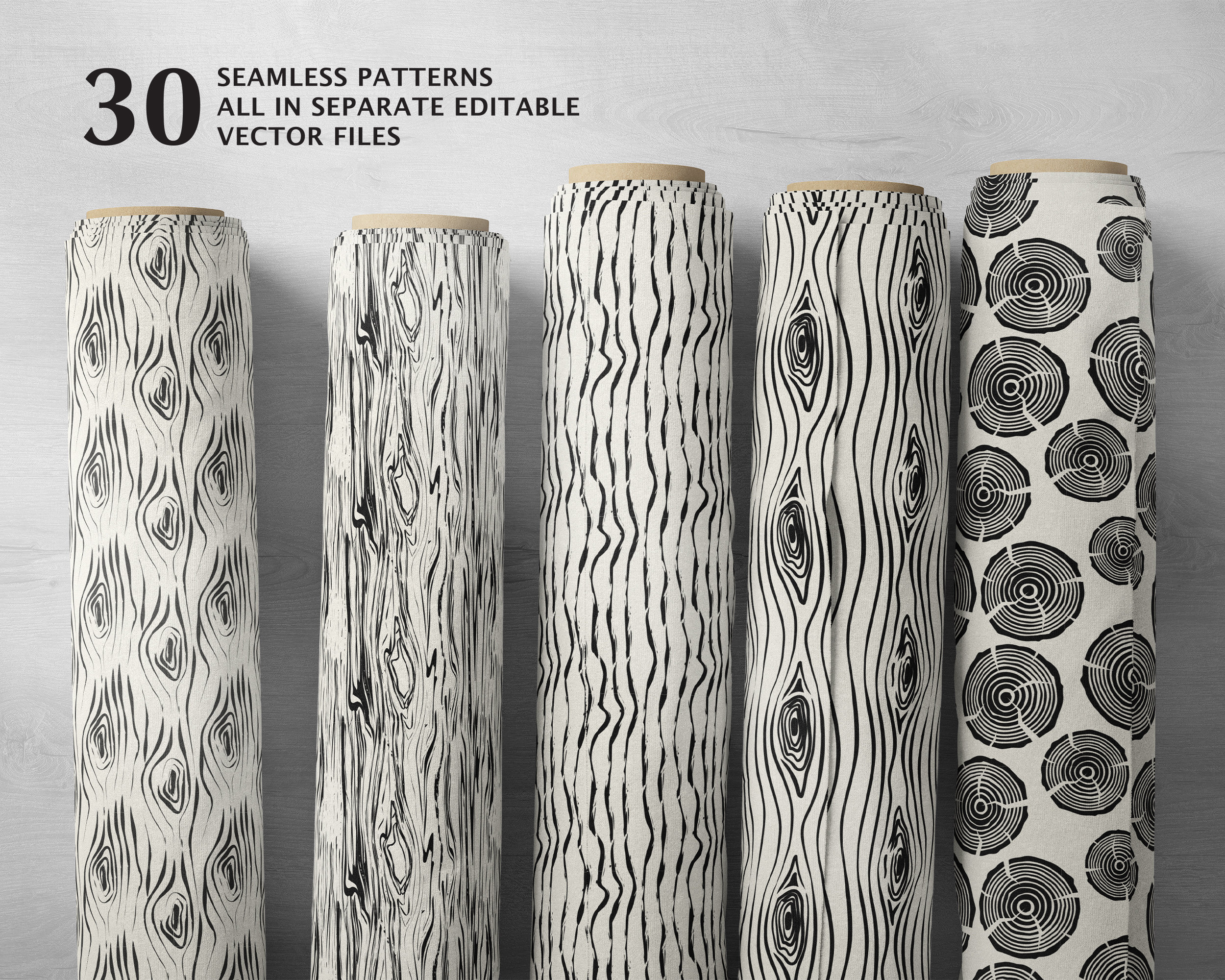 30 Hand Drawn Wood Seamless Pattern Set Hand Drawn Wood | Etsy