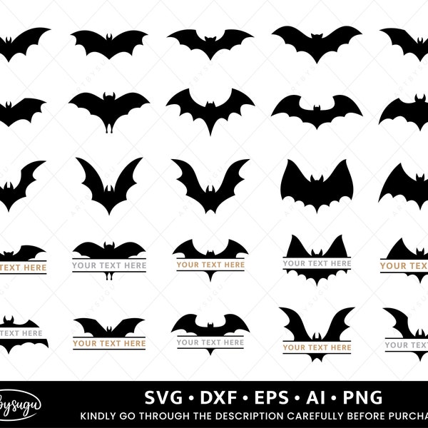 Bat Svg - Etsy