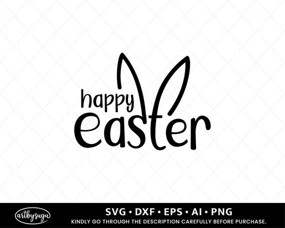 Happy Easter SVG Happy Easter Cut File Easter Svg Happy | Etsy