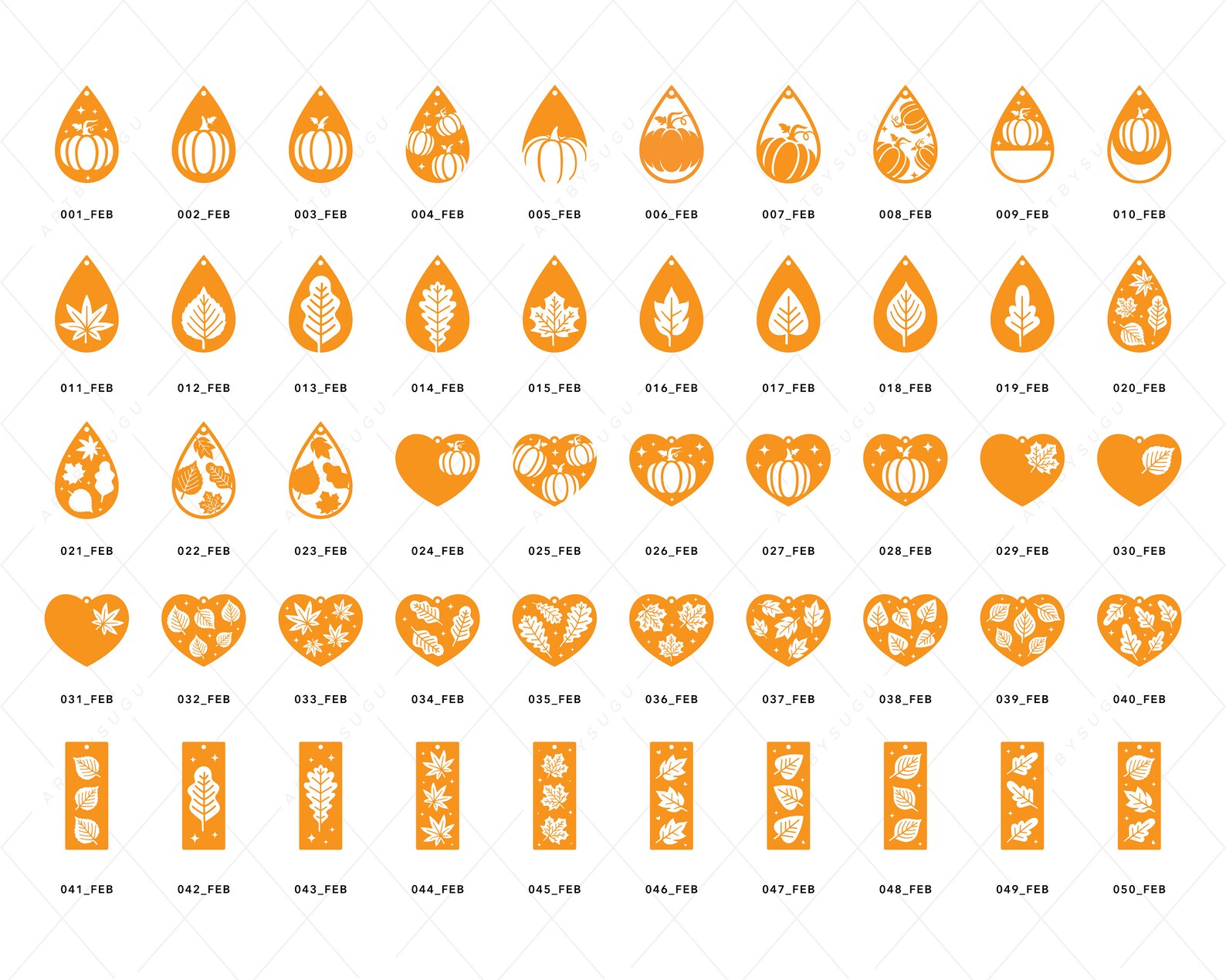 Fall Earrings SVG Bundle, Fall Leaf Earring SVG, Pumpkin Earring SVG ...