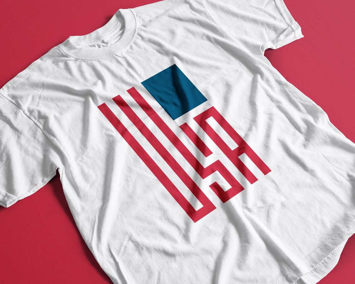 USA Flag Monogram Svg USA Typography Svg American Flag Svg | Etsy