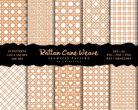Rattan Cane Weave Seamless Pattern Rattan Pattern Rattan - Etsy