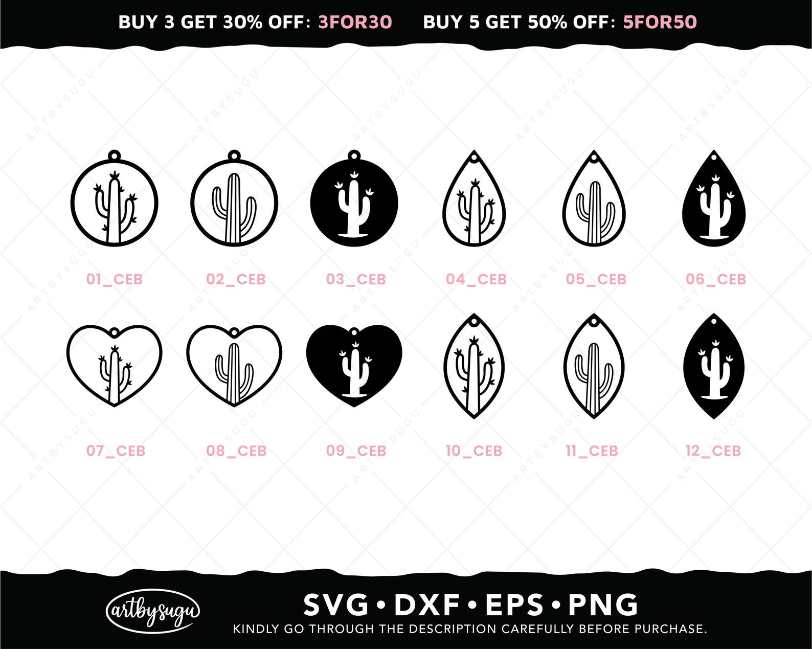 Cactus Earring SVG, Cute Cactus Svg, Cactus Svg Files, Cactus Laser Cut ...