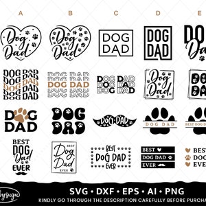 Dog Dad SVG Bundle, Father's Day SVG, Best Dog Dad Ever SVG - Etsy
