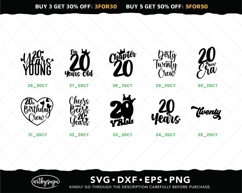 20th Birthday Cake Topper Svg Bundle, Cheers to 20 Years Png, 20 and ...