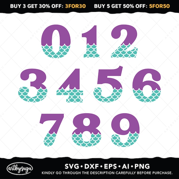 Mermaid Birthday Svg - Etsy