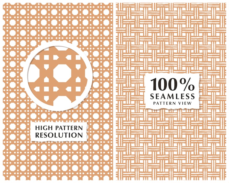 Rattan Cane Weave Seamless Pattern Rattan Pattern Rattan - Etsy