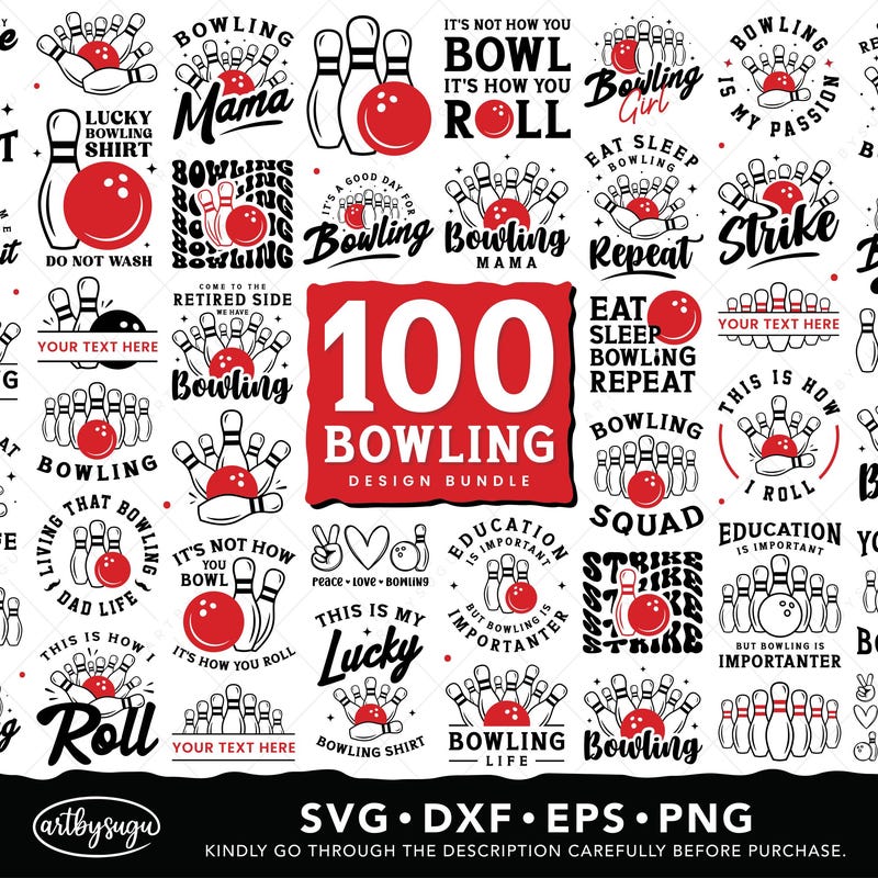 Bowling Svg - Etsy