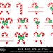 Candy Cane Split Monogram SVG Bundle - Etsy