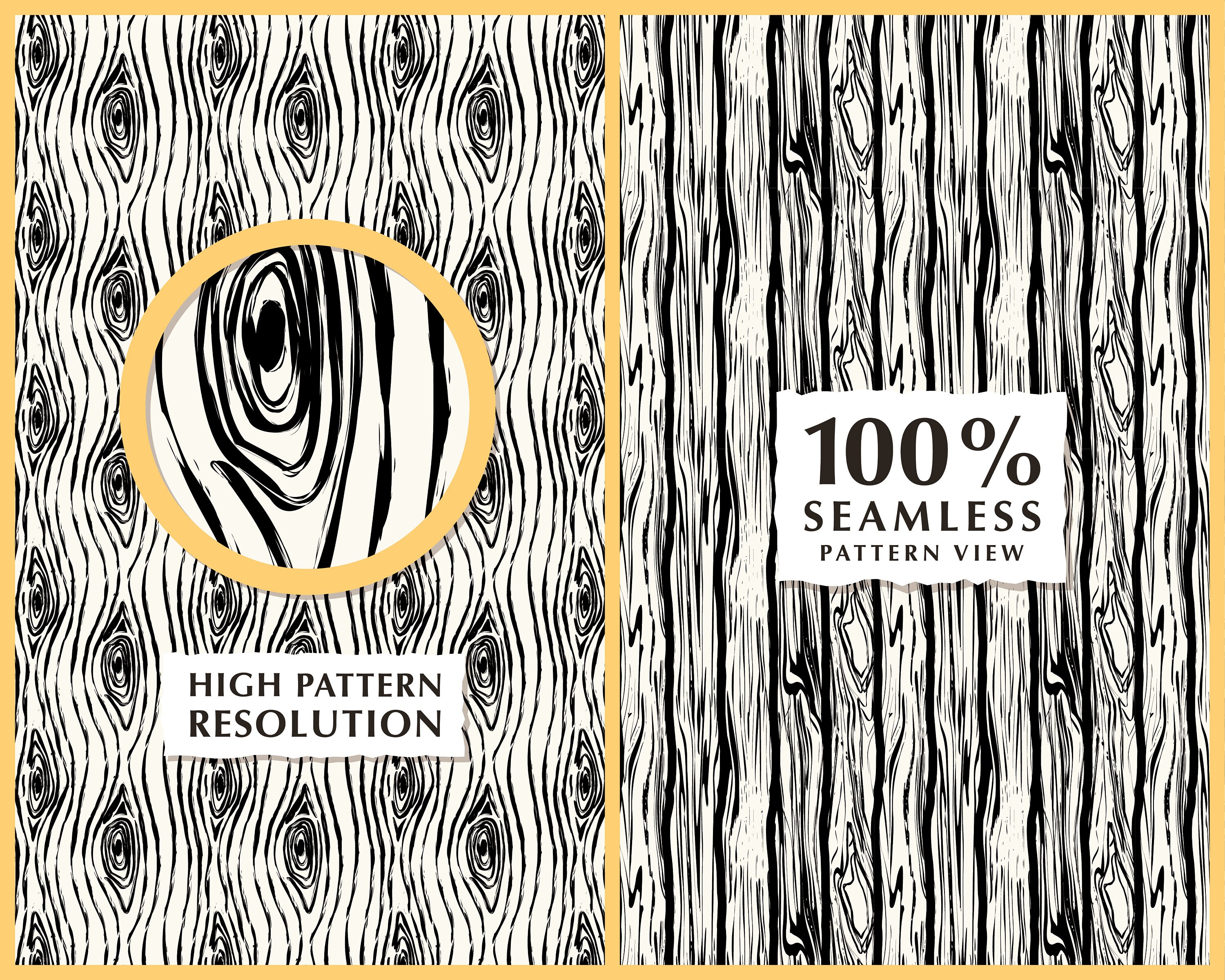 30 Hand Drawn Wood Seamless Pattern Set, Hand Drawn Wood Digital Paper ...