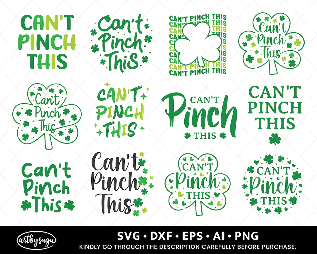 Can't Pinch This SVG, Retro SVG, St Patrick's Day SVG, Funny St ...