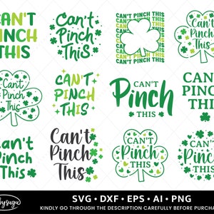 Can't Pinch This SVG, Retro SVG, St Patrick's Day SVG, Funny St ...