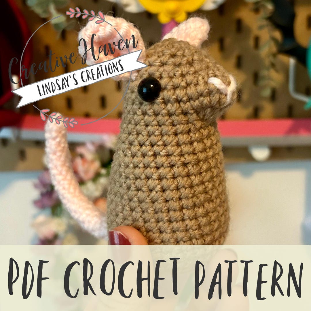Crochet Little Rat or Mouse Plush PDF Pattern/crochet Baby Rat Plush ...