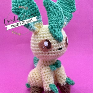 Leafeon Crochet PDF Pattern/leaf Cat Plush Pattern/photo and Written ...