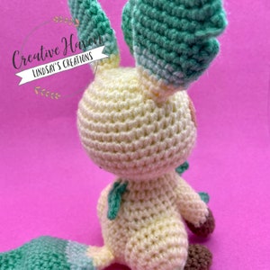 Leafeon Crochet PDF Pattern/leaf Cat Plush Pattern/photo and Written ...
