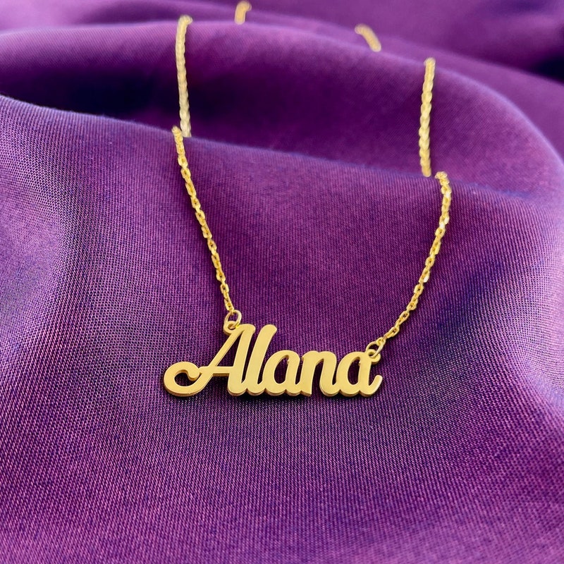 Gold Name Necklace - Etsy