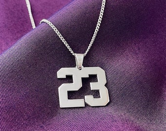 23 Number Necklace - Etsy