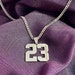 Sport Number Necklace, Player Number Necklace, Teamsport Number ...