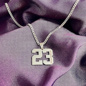 Sport Number Necklace, Player Number Necklace, Teamsport Number ...