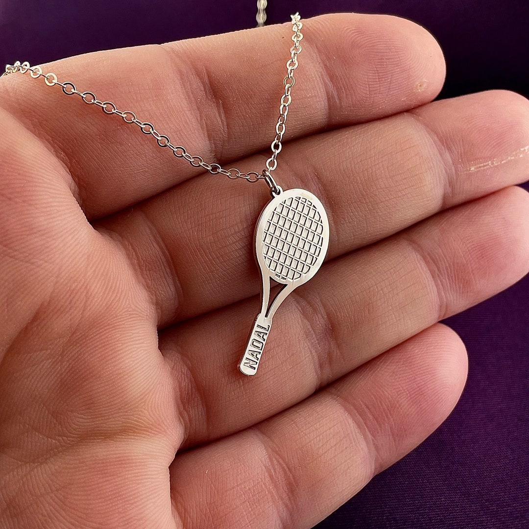 Personalized Tennis Racket Necklace, Tennis Necklace, Rafael Nadal ...