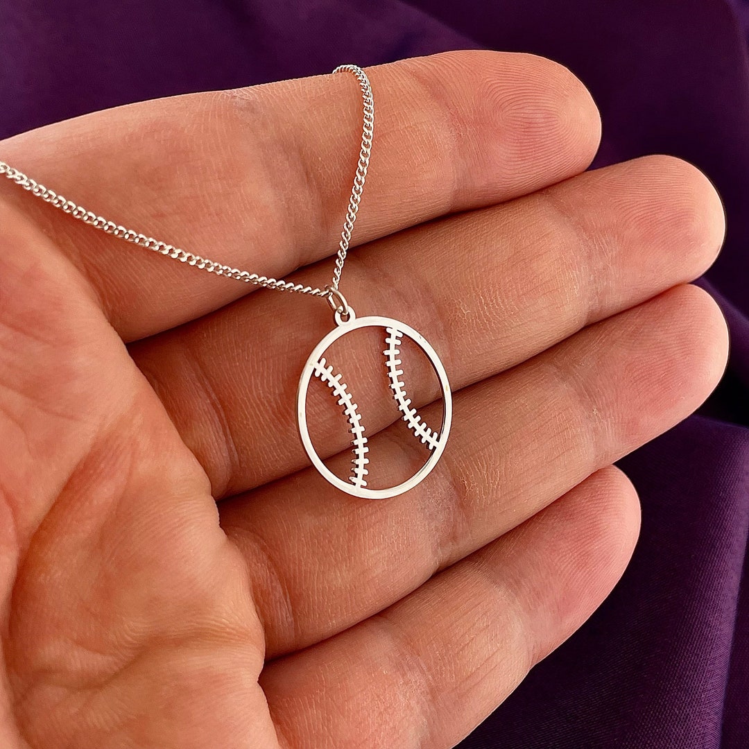 Baseball Ball Necklace, Personalized Sport Necklace, Gift for Coach ...