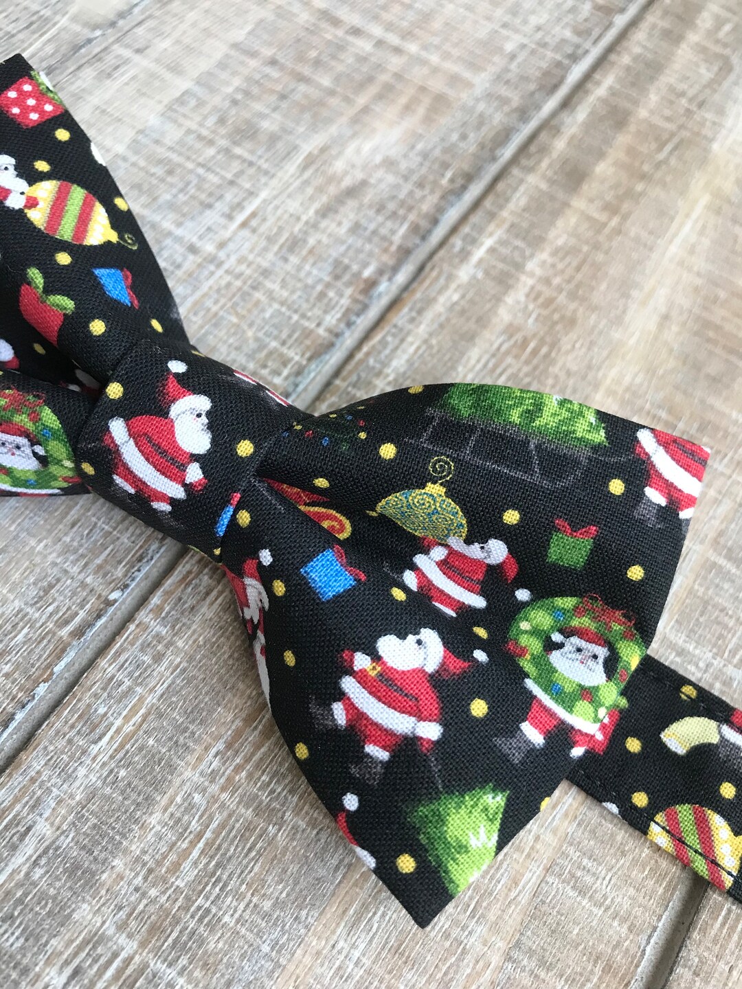 Christmas Bow Tie, Santa Bow Tie, Santa Claus Bow Tie, Holiday Bow Tie ...