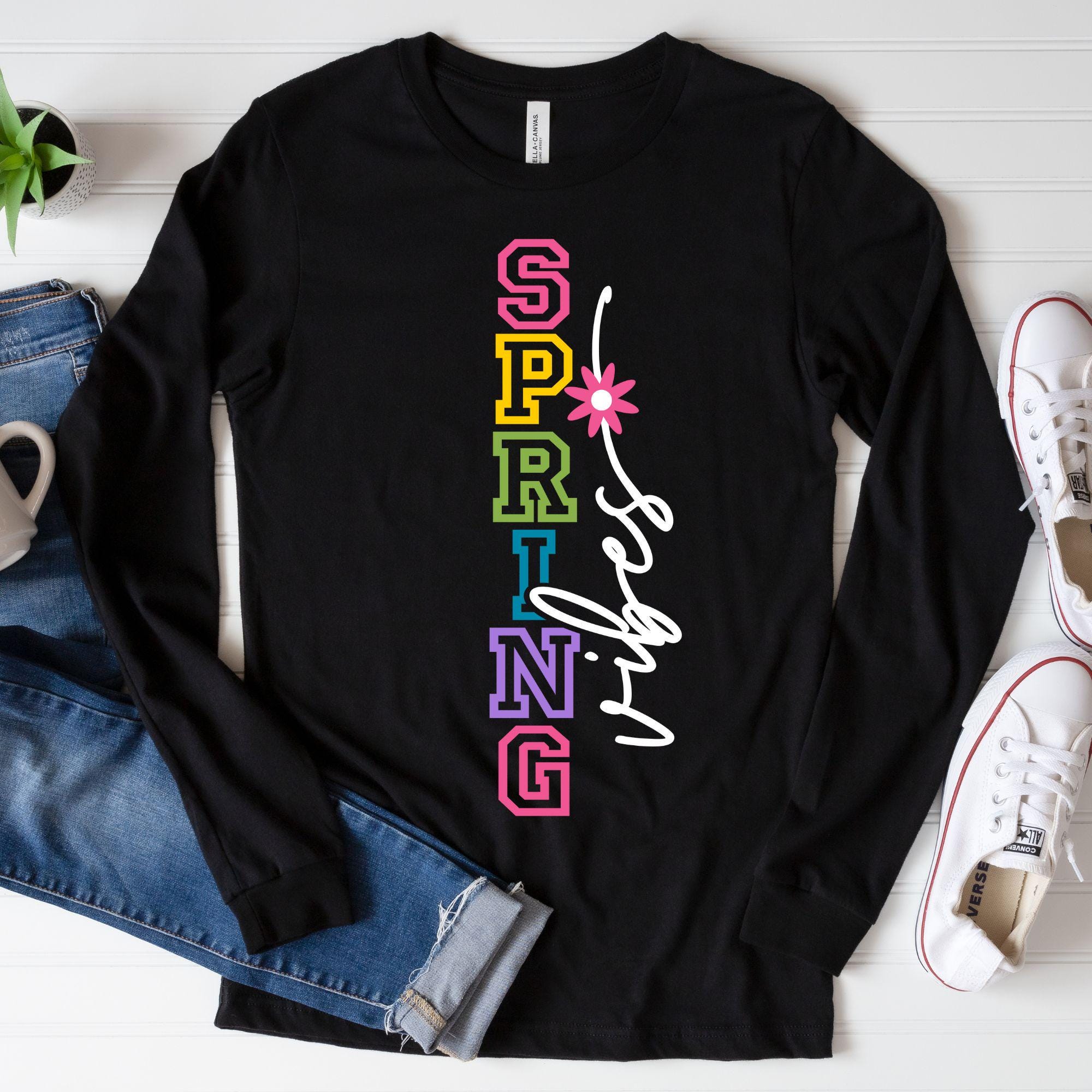 Spring Vibes SVG, PNG Files, Spring Svg, Hello Spring Svg, Spring Sign ...