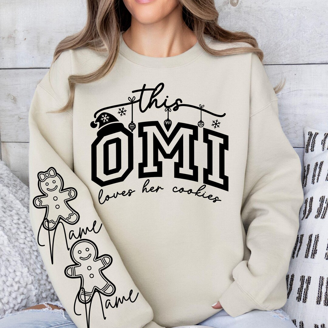 This Omi Loves Her Cookies SVG, PNG Files, Christmas Sweater SVG ...