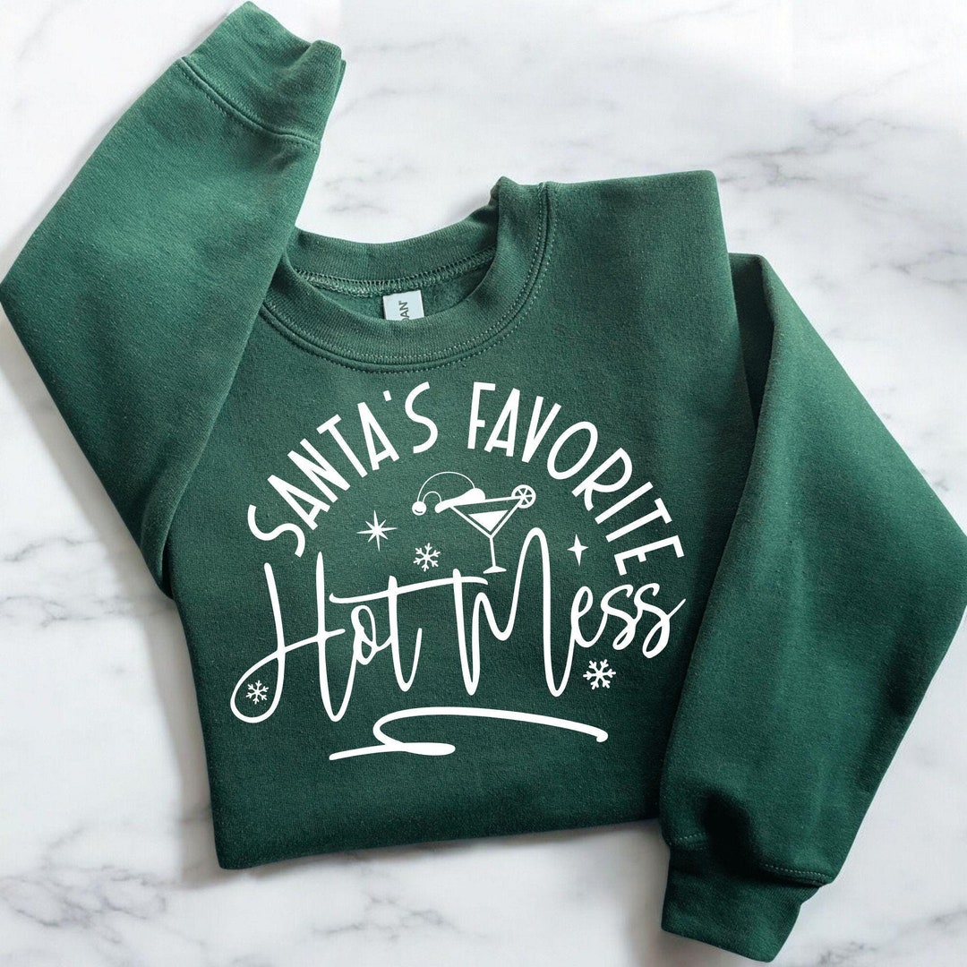 Santa’s Favorite Hot Mess SVG, PNG Files, Funny Christmas Sweater ...