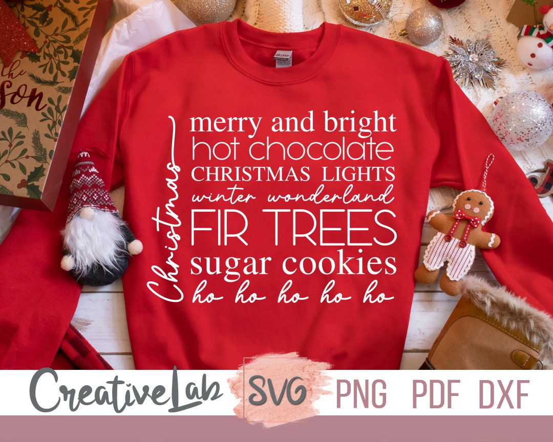 Merry Christmas Svg, Hello Christmas SVG PNG Files for Cricut, Feeling ...