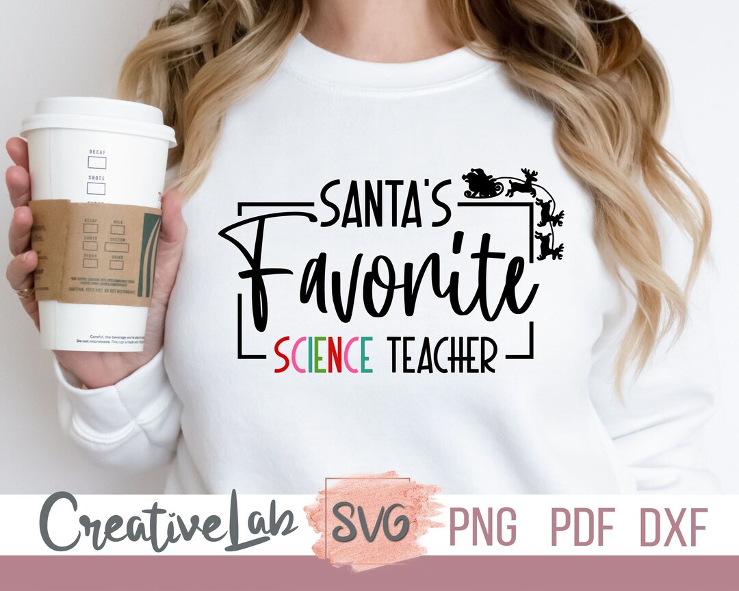 Teacher Christmas Svg, Png Files, Science Teacher Svg, Teacher Gift Svg ...