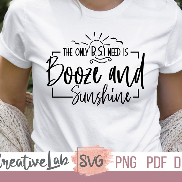 Booze and Sunshine Svg - Etsy
