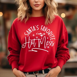 Santa’s Favorite Hot Mess SVG, PNG Files, Funny Christmas Sweater ...