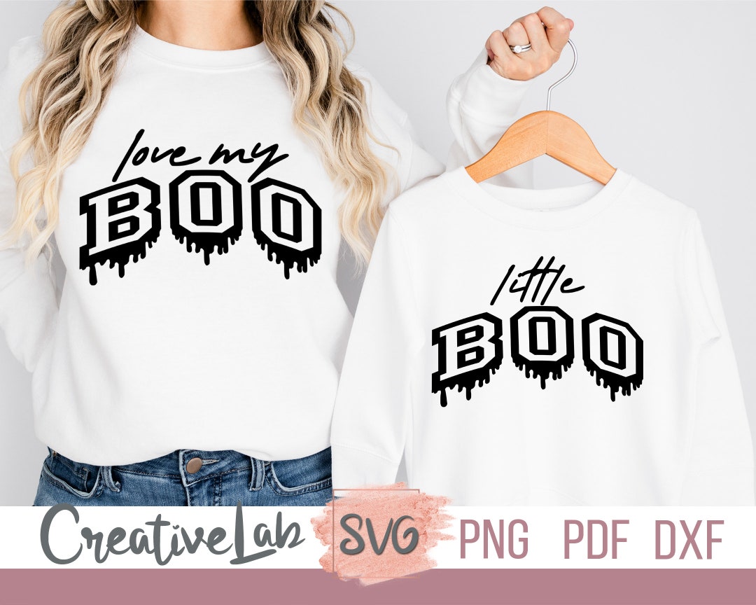 Boo Svg Love My Boo and Little Boo Mommy and Me Matching - Etsy