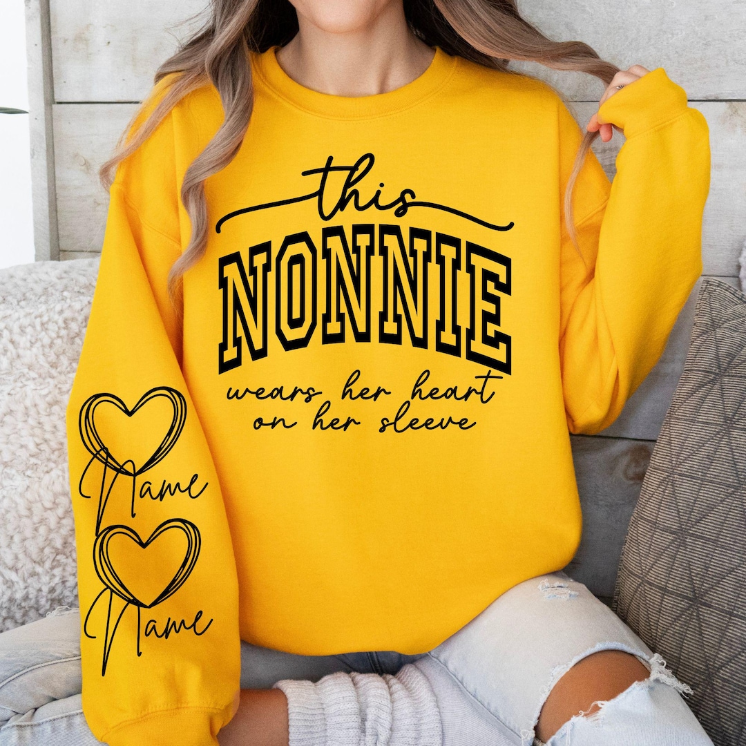 This This Nonnie Wears Her Heart on Her Sleeve Svg, Png Files, Nonnie ...
