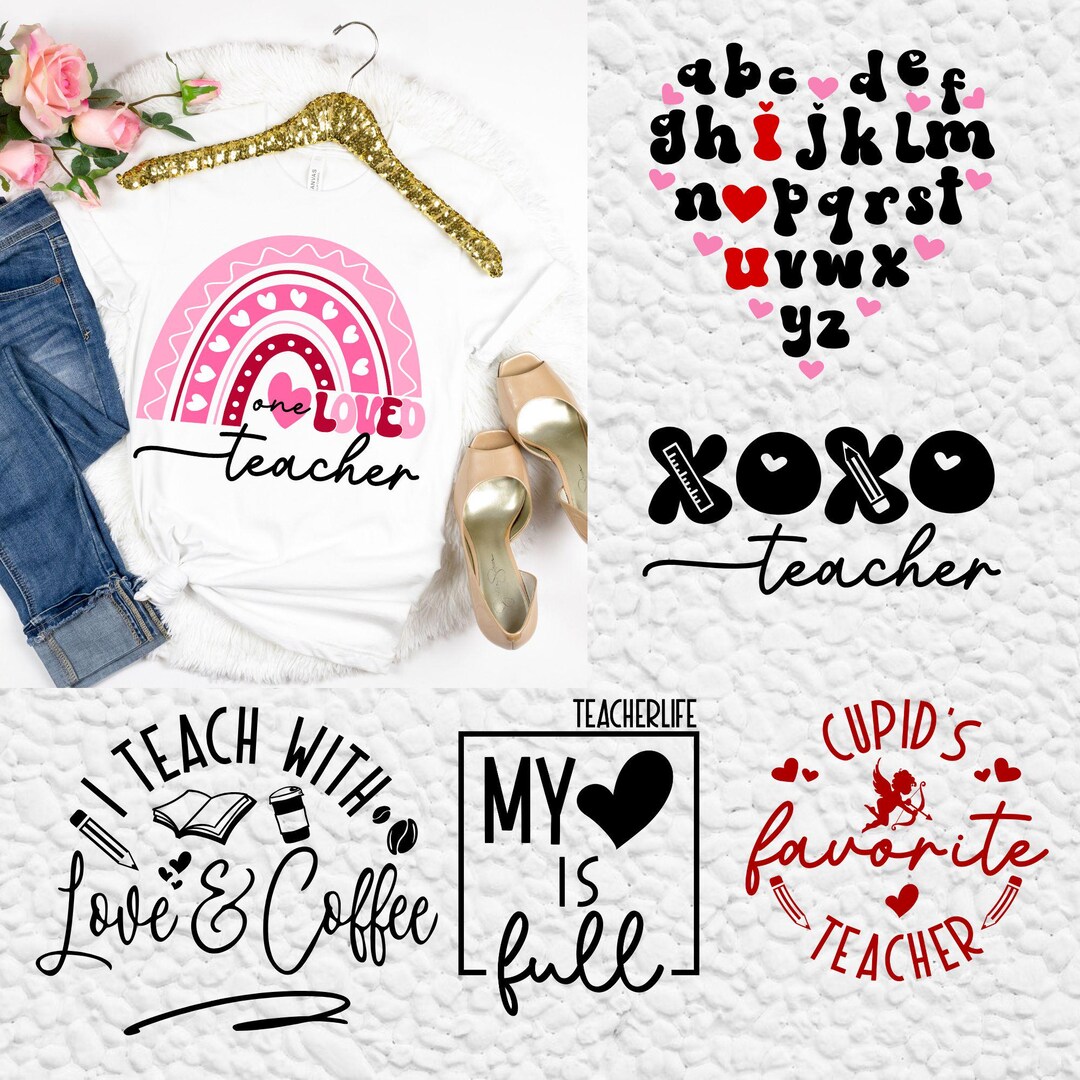 Teacher Valentine SVG, PNG Bundle, Teacher Life Svg, Teacher Valentine ...