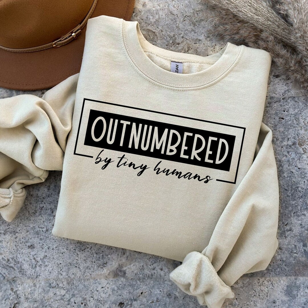 Outnumbered by Tiny Humans SVG, PNG Files, Funny Mom Shirt Svg, Mom of ...