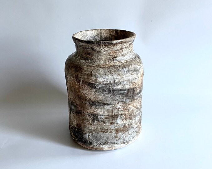 Handmade Vase, Plaster Vase, Texture Vessel, Only One, Original Rustic ...