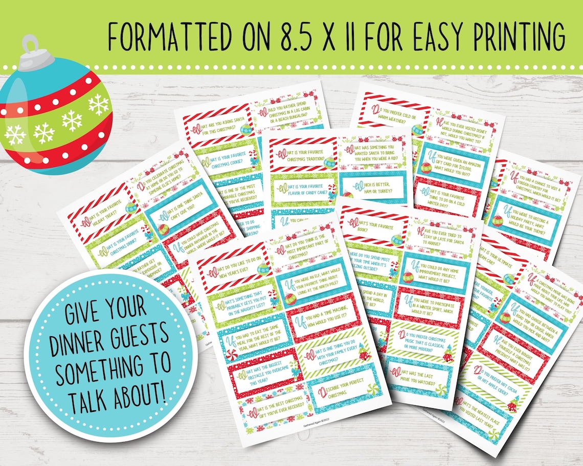 Christmas Conversation Starters | Christmas Ice Breaker Questions ...