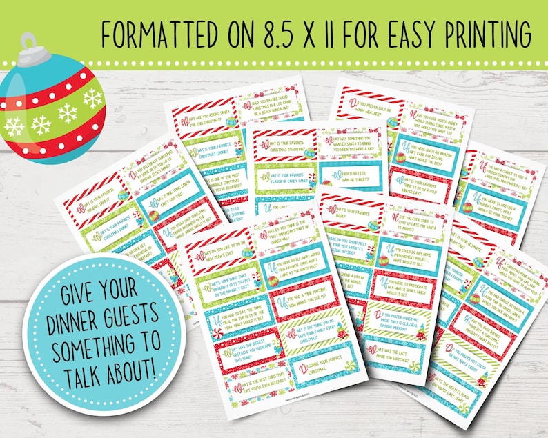 Christmas Conversation Starters | Christmas Ice Breaker Questions ...