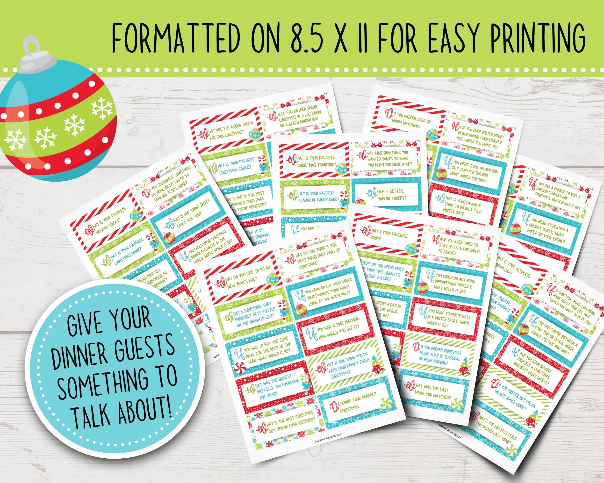 Christmas Conversation Starters | Christmas Ice Breaker Questions ...