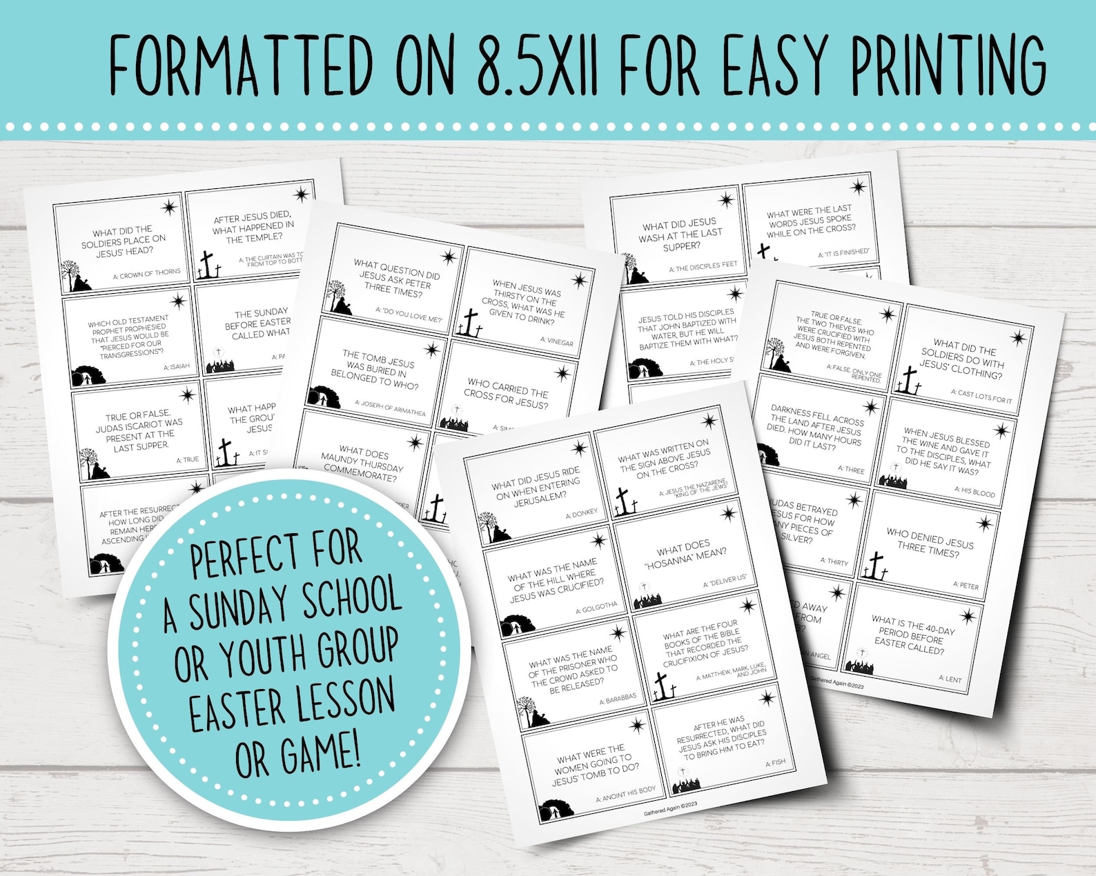 Printable Easter Bible Trivia Cards | Christian Bible Trivia Questions ...