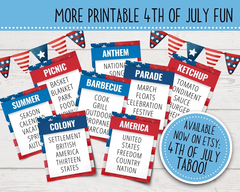 Printable 4th of July Feud Game | Independence Day Friendly Feud Game ...