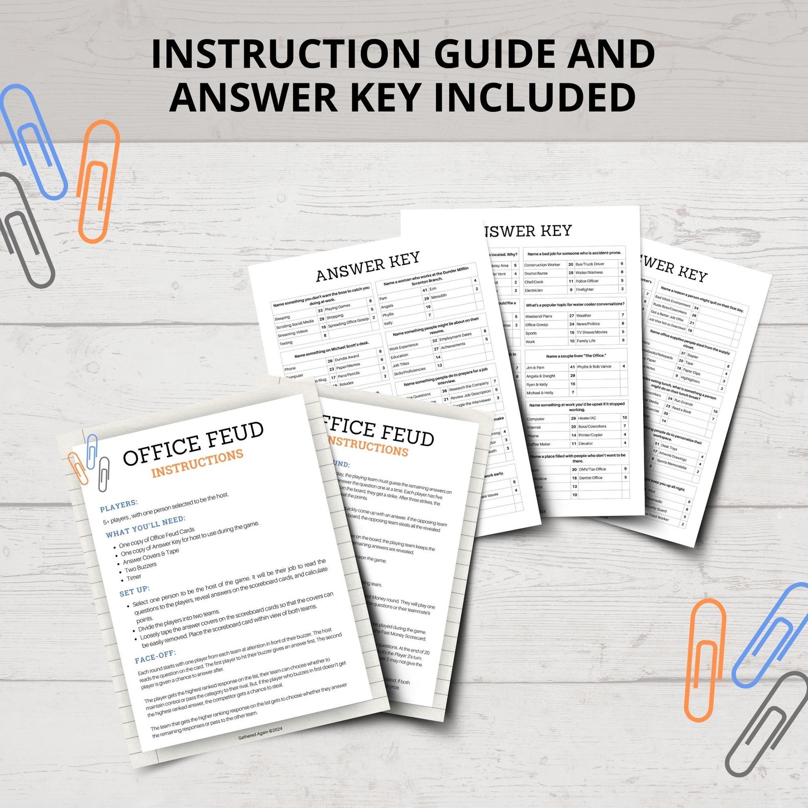 Office Edition Feud Game | Printable Office Family Feud-style Game ...