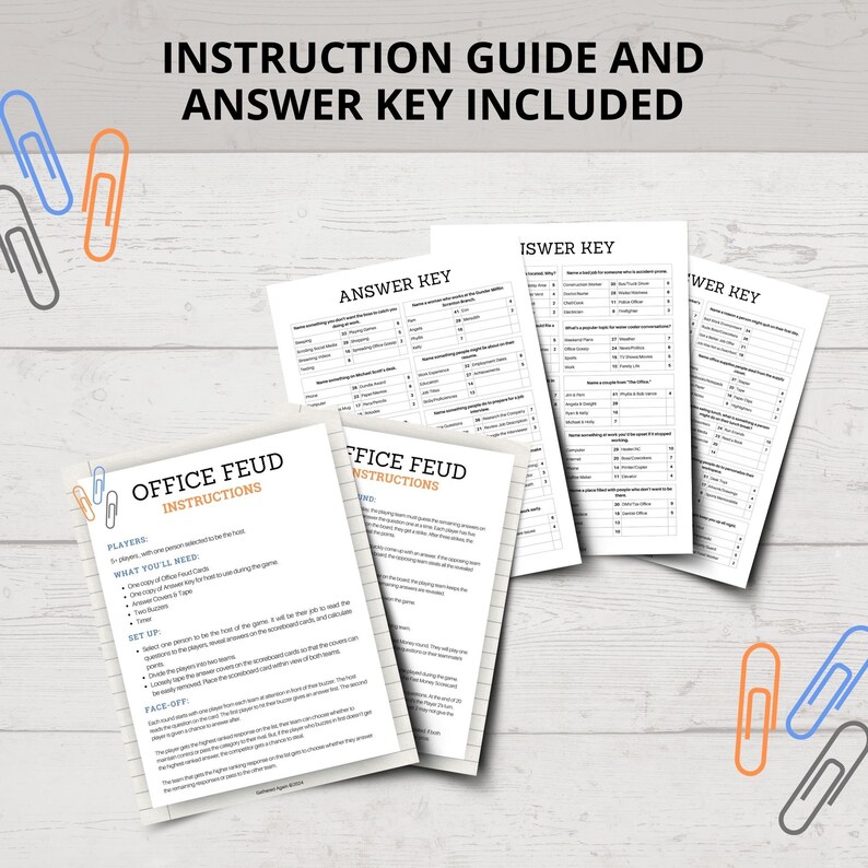 Office Edition Feud Game | Printable Office Family Feud-style Game ...